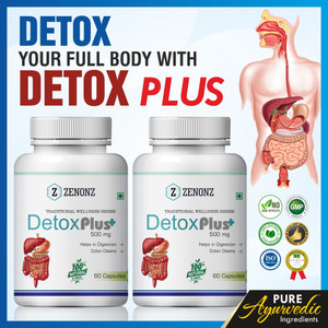 zenonz Detox Plus Herbal Capsules For Helps In Digestion & Colon Clean ...