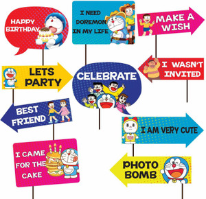 Balloons 10 Pieces doremon Birthday Theme Photo Booth Props for Kids ...