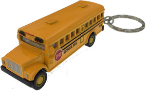 Kintoy Box Of 12: Die-Cast Mini School Bus With Keychain - Box Of 12 ...