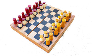 Livecrafts Wooden Chess Board - Channapatna Board Game Accessories ...
