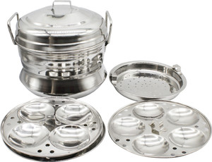 eKitchen Stainless Steel Idly Panai Induction Base with 3 Idly Plates ...