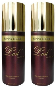 SUNNY LEONE LUST Perfumed Body Spray For Men (Rust) - 150 ml (Pack of 2 ...