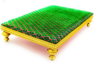 shinde exports Wooden Meenakari Chowki Bajot choki chaurang patla for ...