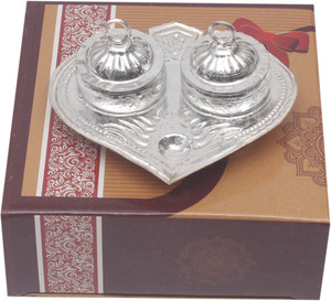 Blissfulmandala Silver plated Pan Dibby , Sindur Dibby set 1 pcs Silver ...