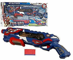 ALLAMWAR captain america civil war soft bullet blaster gun rechargeable ...