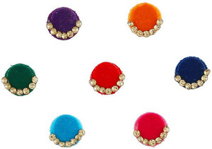 ANAM GOLD Multi Colour Bindis For Ladies Wedding Round Bindi Diamond ...