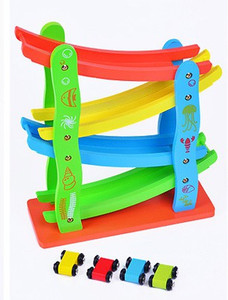 CrazyCrafts Wooden Big Slipper Car Speed Racing Toy-Zig-Zag Drop Game ...