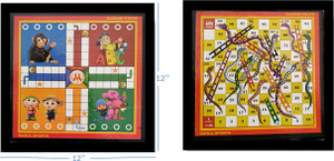 LAXMI RAMBO SPORTS Ludo & Snake Ladder Wooden Board 12-12 Ludo Snakes ...