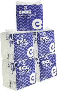 Excel Meal Napkin Tissue 30*30CM (Pack Of 5) White Paper Napkins - Buy ...