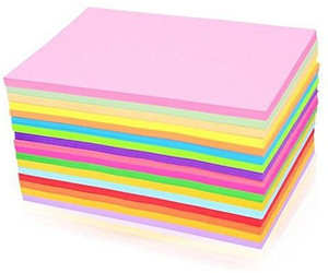 Flipkart.com | ROOTS Premium (100 Nos.) Plain Unruled Multicolored A4 ...
