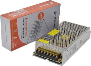 SECUREYE 12V 10AMP 8 CHANNEL CCTV SMPS POWER SUPPLY Worldwide Adaptor ...