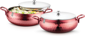 MATRIX Italian Lacquered Rose gold color hammered finish handi set Bowl ...