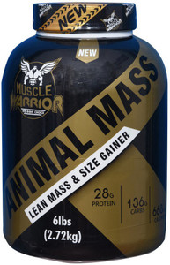 Muscle Warrior Animal Mass Lean Mass & Size Gainer 6 lbs (2.72Kg ...