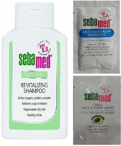 Sebamed Anti Dry Revitalizing Shampoo (200 ml) with Sample Sachets ...