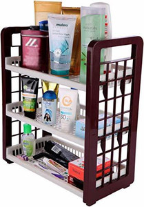 SAURA Fruits/Vegetables Kitchen Rack Plastic 3-Layer Multipurpose Light ...
