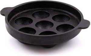 SUNMART Best Quality 7 Cavity Cast Iron Paniyaram Pan/Appam Patra ...