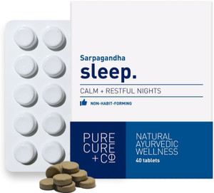 PURECURE+CO Sleep 250mg Natural Sleeping Aid Tablets with Tagara and ...