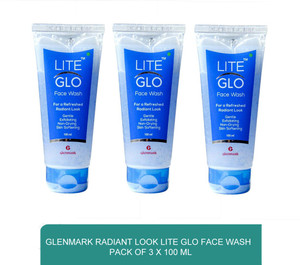 Glenmark radiant look lite glow face wash pack of 3 x 100 ml Face Wash ...