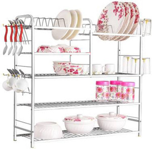 Steelone Dish Drainer Kitchen Rack Steel 5 LAYER 30*30 inch Wall Mount ...