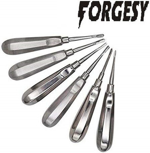 Forgesy ORTHODONTIC ROOT ELEVATOR HEAD CURVED TOOL SET OF 6 Dental ...