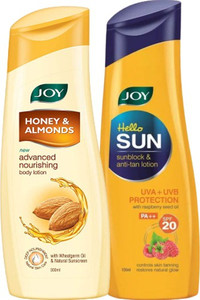 Joy Honey & Almonds Advanced Nourishing Body Lotion, & Hello Sun ...