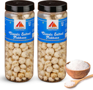 NAKODAS Roasted Makhana Classic Salted Fox Nuts (70gm Each, Pack of 2 ...