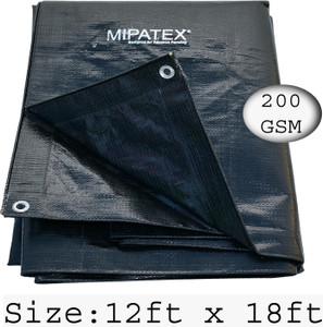 Mipatex Tarpaulin Sheet Waterproof Heavy Duty 18ft x12ft, 200 GSM ...