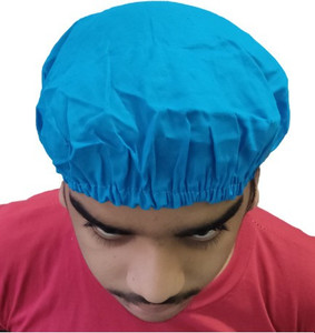 Agarwals Protection Cotton Head Cover Cap Elastic Type (Sky Blue Colour ...