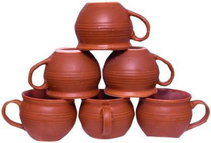 Marwari Arts Pack of 6 Ceramic Cup Set Kullad Cups Pottery Chai Kulhad ...