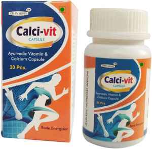 Green Herbs Calci-Vit Ayurvedic Vitamin & Calcium 30 Capsules - Pack of ...