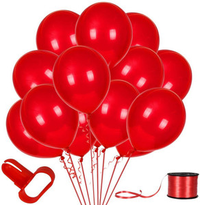 Flipkart.com | DG Solid Pack of 50 Red Metallic Balloons For Parties ...