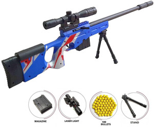 HALO NATION PUBG AWM Sniper Gun Toy - Blue Strike AWM BB Bullet Rifle ...