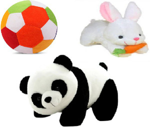P I SOFT TOYS Super Combo ( Rabbit, Panda, Ball) - 35 cm - Super Combo ...