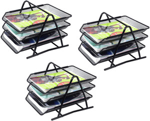 Flipkart.com | VeleSolv 3 Compartments Metal File Organizer - File ...