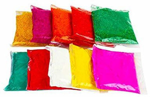 Dms Retail Set of 5 Multi Color Rangoli Colors -100 Grams in Each ...