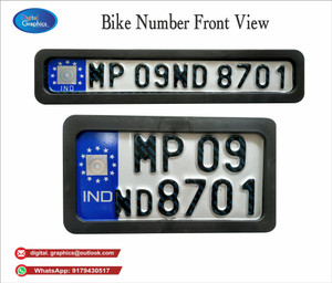 Digital Graphics Aluminium Embossed Blue IND Logo with Frame Bike ...