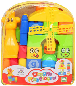 GoodsNet 35 Pieces Dream Playground Educational Building Blocks Set in ...