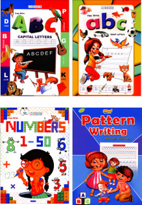 ABCD, Numbers Writing Books Pack Of-4: Buy ABCD, Numbers Writing Books ...