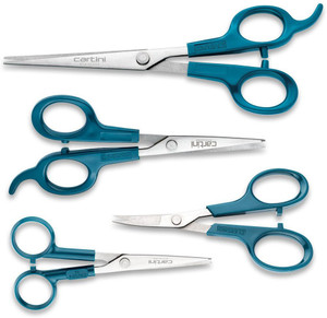 Godrej Cartini Set of 4 Saloon & Grooming Scissors for Hair (Trendy Cut ...