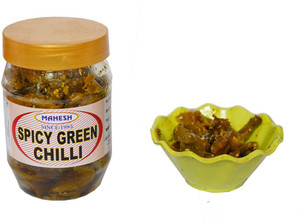 mahesh Natural Spicey Green Chilli Pickle - (250 Grams) Green Chilli ...