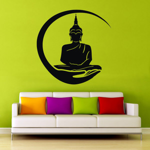 BBMD Fashion Lord Buddha,Gautam Buddha Black Wall Decal And Sticker ...