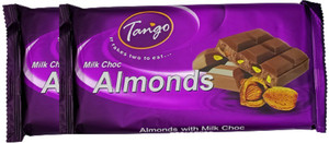 TANGO Delicious Milk Chocolate Almond Bar -140gm (Imported) (Pack of 2 ...