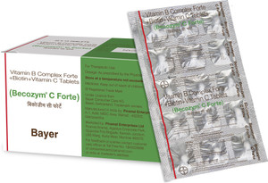 Becozym C Forte, B Complex with Vitamin C and Biotin Tablets Price in ...