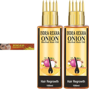 INDRA REKHA vico turmeric cream with ONION HERBAL HAIR OILS 100ML ...