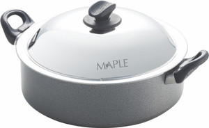 Maple by Maple Non-Stick Kadai Universal Flat Pan 30 cm diameter with ...