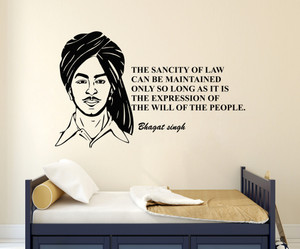 Delight Decor 38 cm Bhagat Singh Quotes Self Adhesive Sticker Price in ...