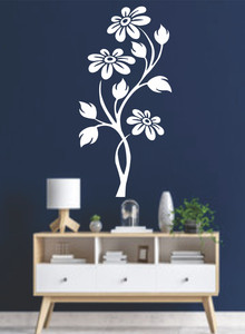 Suman Wall Sticker 59 cm flower wall sticker Self Adhesive Sticker ...