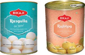 Bikaji GOL MATOL RASGULLA 1.25 KG & RAJBHOG 1.25 KG COMBO PACK Tin ...