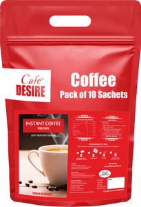 CAFE DESIRE Instant Coffee Premix - 10 Sachets (200g) Instant Coffee ...