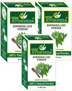 VEDICAYURVEDA Bhringraj Leaf Powder 100% Organic Pack of 3 - Price in ...